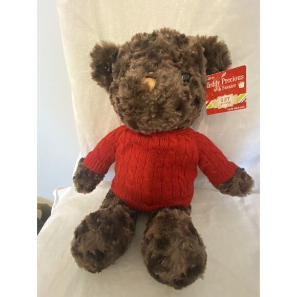 Dan Dee | Toys | Dan Dee Soft Brown Bear Collectors Choice Red Sweater ...